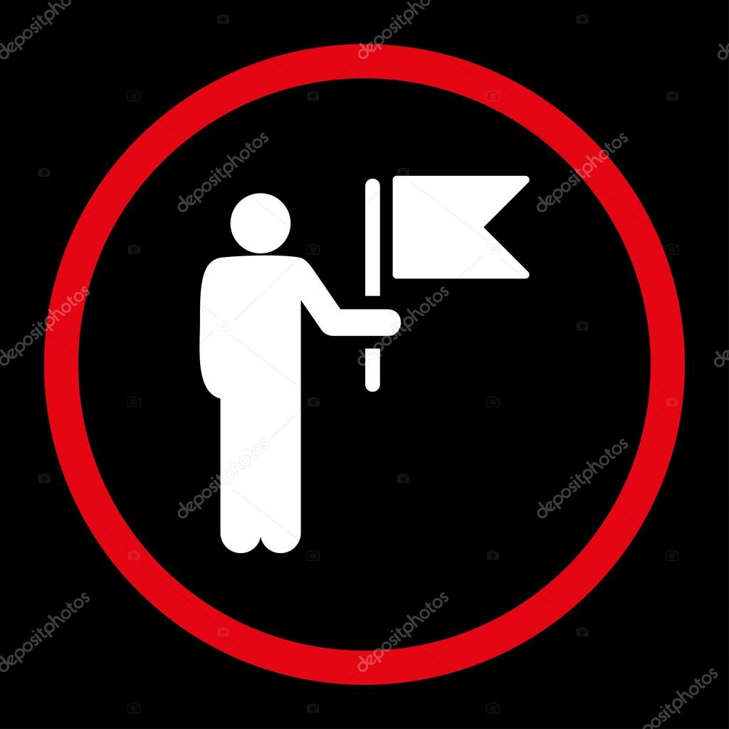 Commander with Flag icon Stock Vector Image by ©ahasoft #84090858