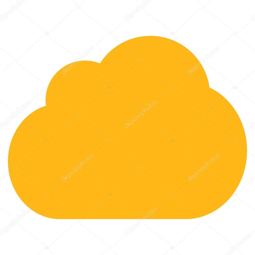 Cloud flat yellow color icon — Stock Vector © ahasoft #84569268