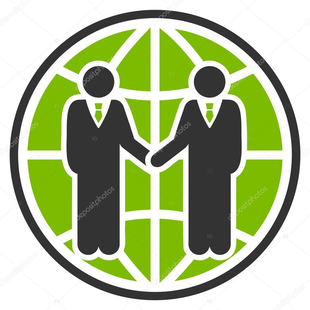 Global partnership icon from Business Bicolor Set Stock Vector Image by ...