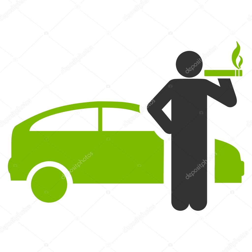 Smoking taxi driver icon from Business Bicolor Set Stock Vector Image ...