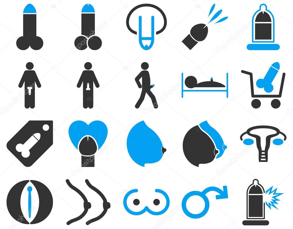 Sexuales Adulto Iconos Bicolores — Vector De Stock © Ahasoft 85512750