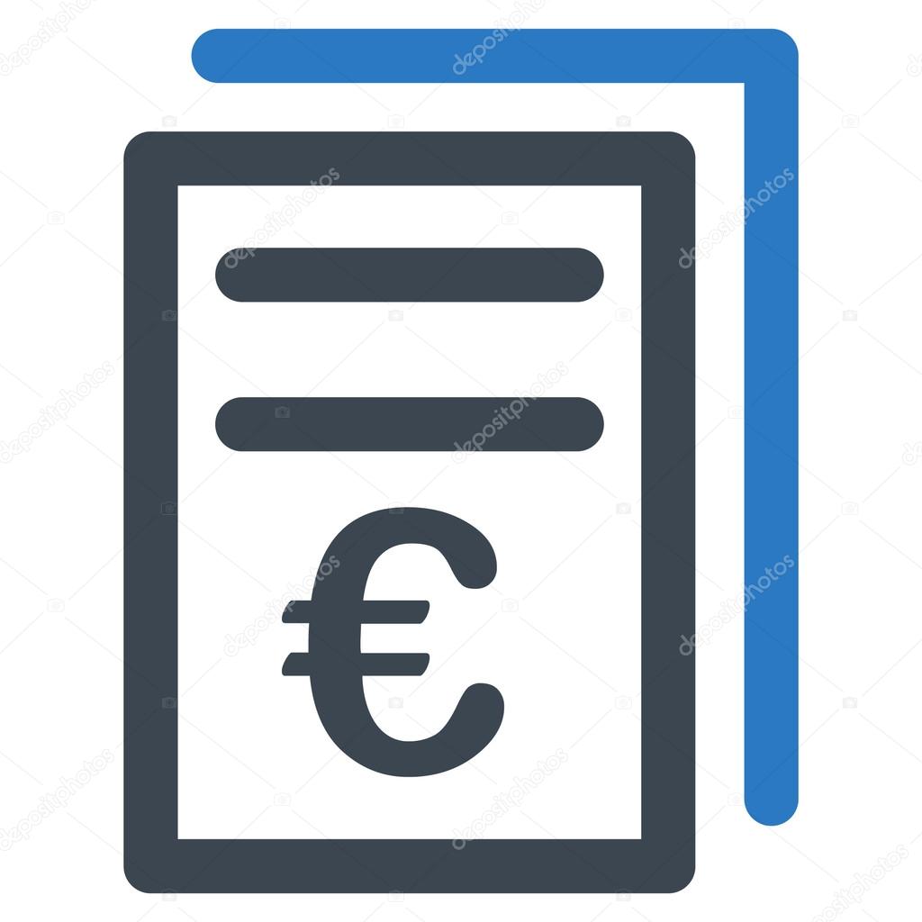 Euro Invoices Icon — Stock Vector © ahasoft #87211516