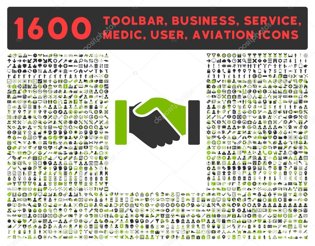 Acquisition Icon with Large Pictogram Collection Stock Vector Image by ...