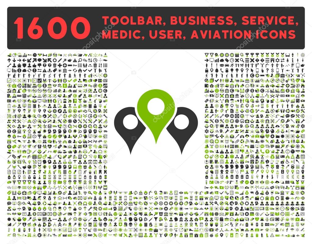 Large Green Map Icon