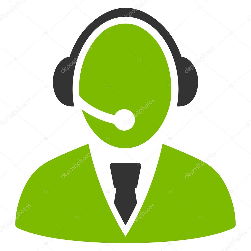 Call Center Worker Icon — Stock Vector © ahasoft #87614736