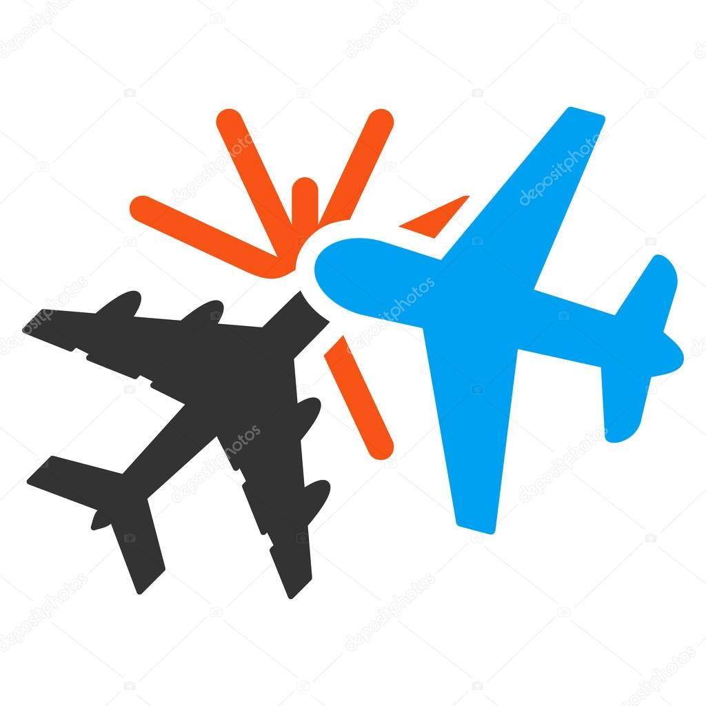 Airplane Collision Icon — Stock Vector © ahasoft #88703878