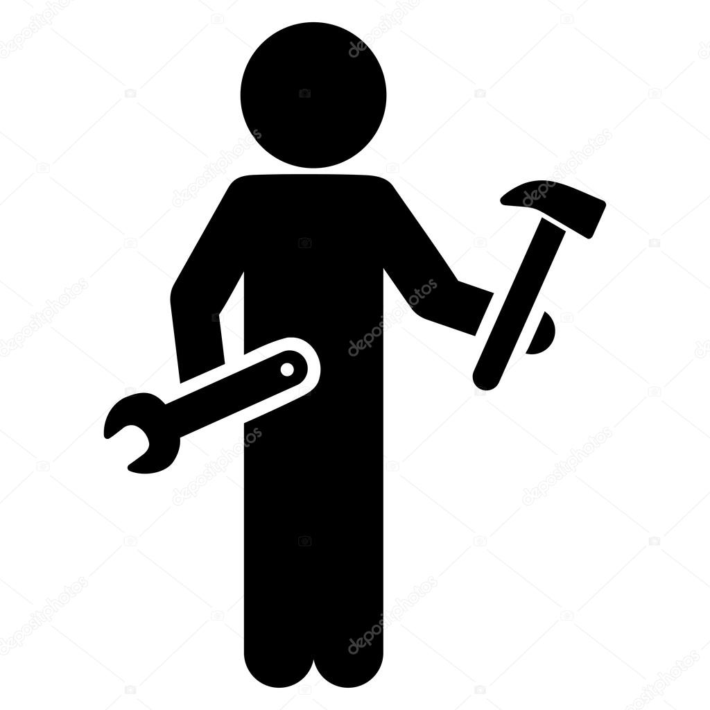 Human Figure Serviceman Icon — Stock Vector © ahasoft #88824726