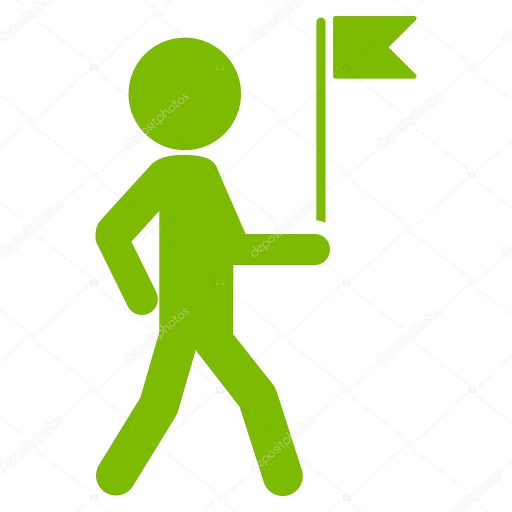 Male Person Flag Guide Icon Stock Vector by ©ahasoft 88825572