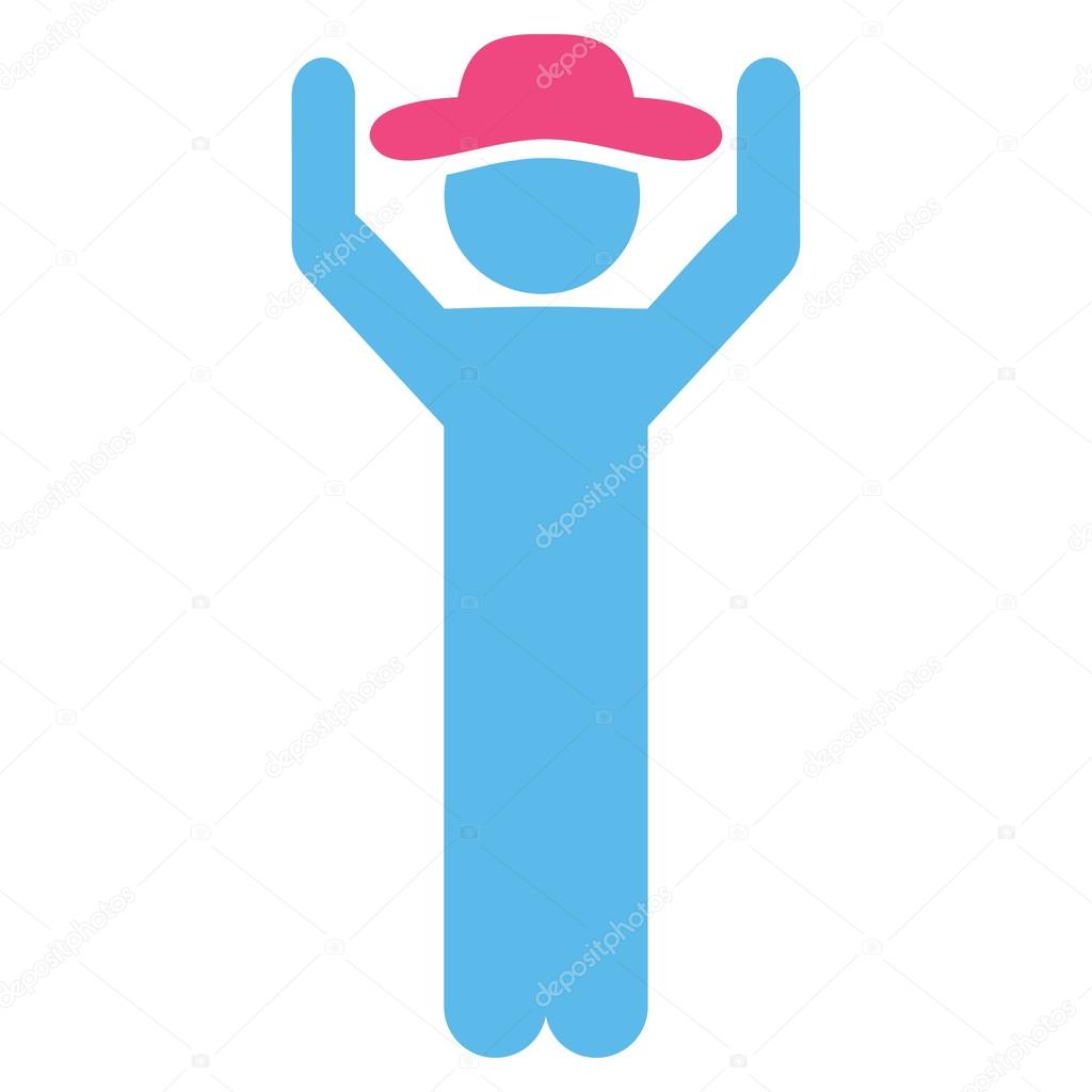 Human Figure Hands Up Icon — Stock Vector © ahasoft #89044864