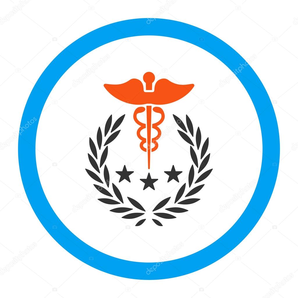Caduceus Logo Rounded Vector Icon Stock Vector by ©ahasoft 89209090