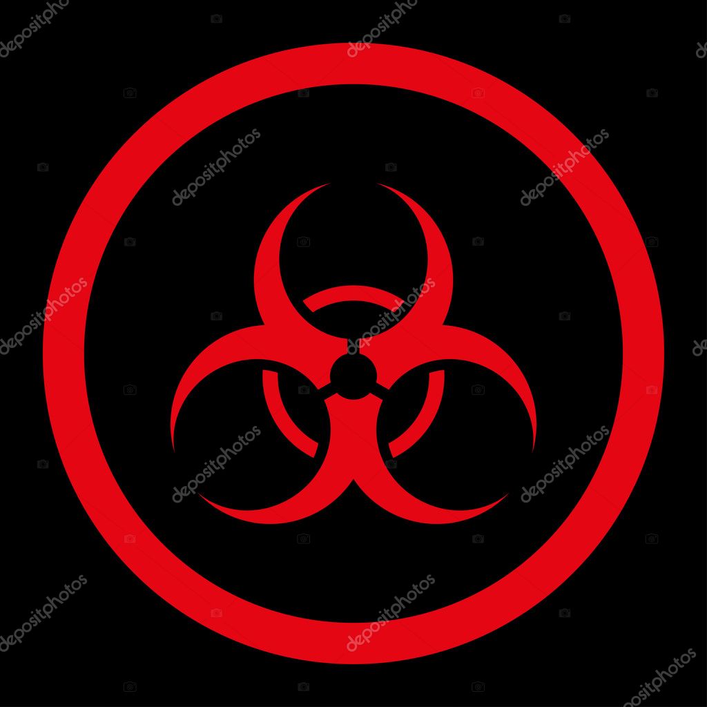 Biohazard Symbol Rounded Raster Icon — Stock Photo © ahasoft #89428530