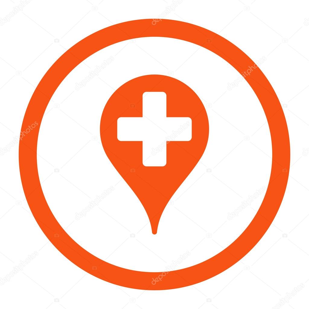 Medical Map Marker Rounded Vector Icon Stock Vector Image by ©ahasoft ...