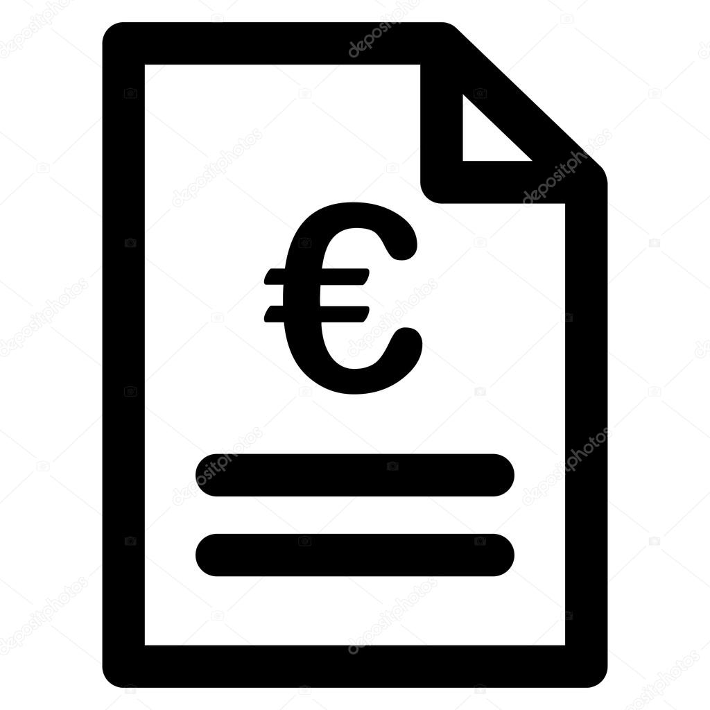 Euro Invoice Icon — Stock Vector © ahasoft #91689328