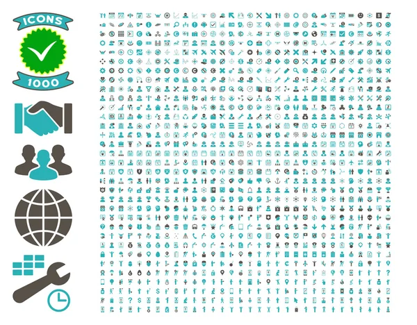 Collection of 1000 flat vector icons Stock Vector by ©ahasoft 92955868