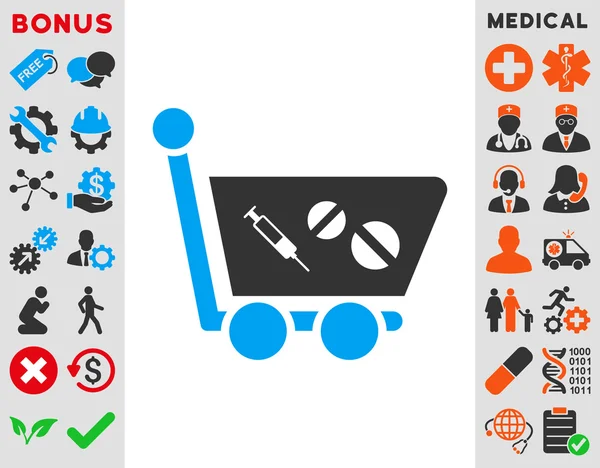 Medication shopping cart icon Vector Art Stock Images | Depositphotos