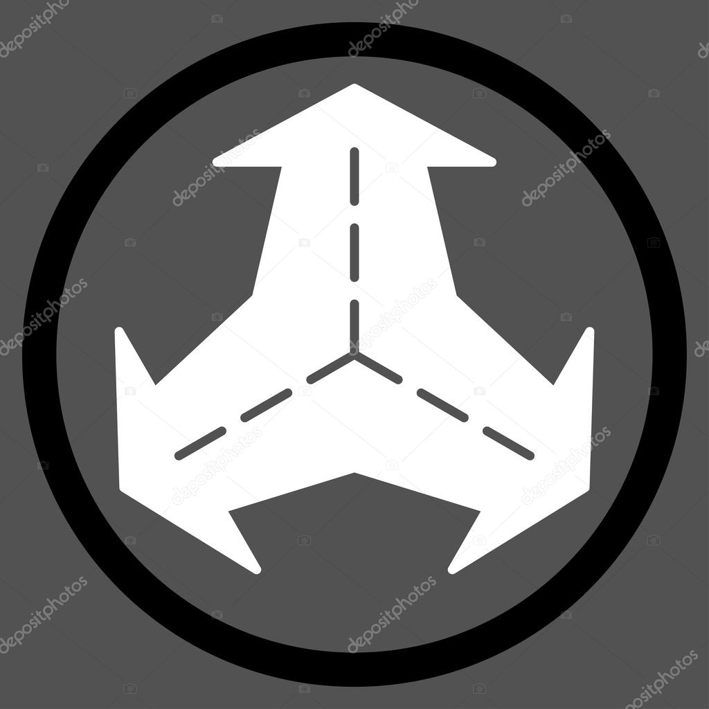 Intersection Directions Rounded Icon — Stock Photo © ahasoft #94997546