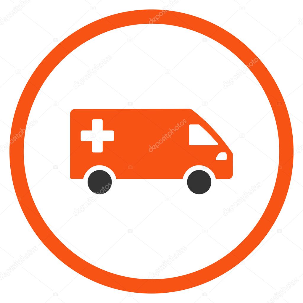 Emergency Van Rounded Icon — Stock Photo © ahasoft #97105422