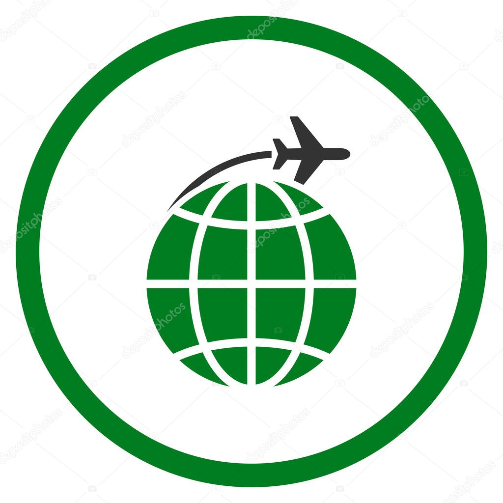 International Flight Rounded Icon — Stock Photo © ahasoft #97120048