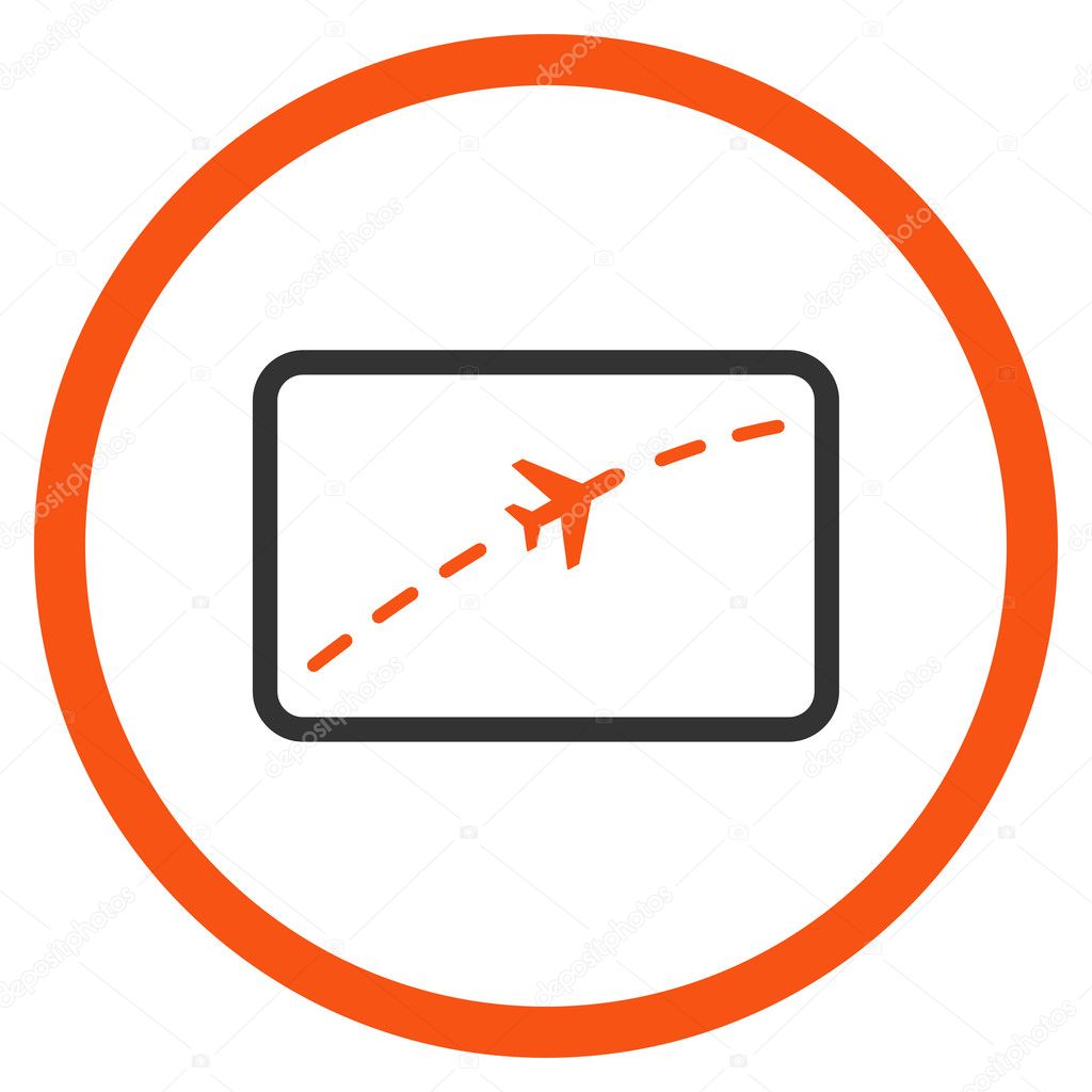 Plane Route Rounded Icon — Stock Photo © ahasoft #97125022