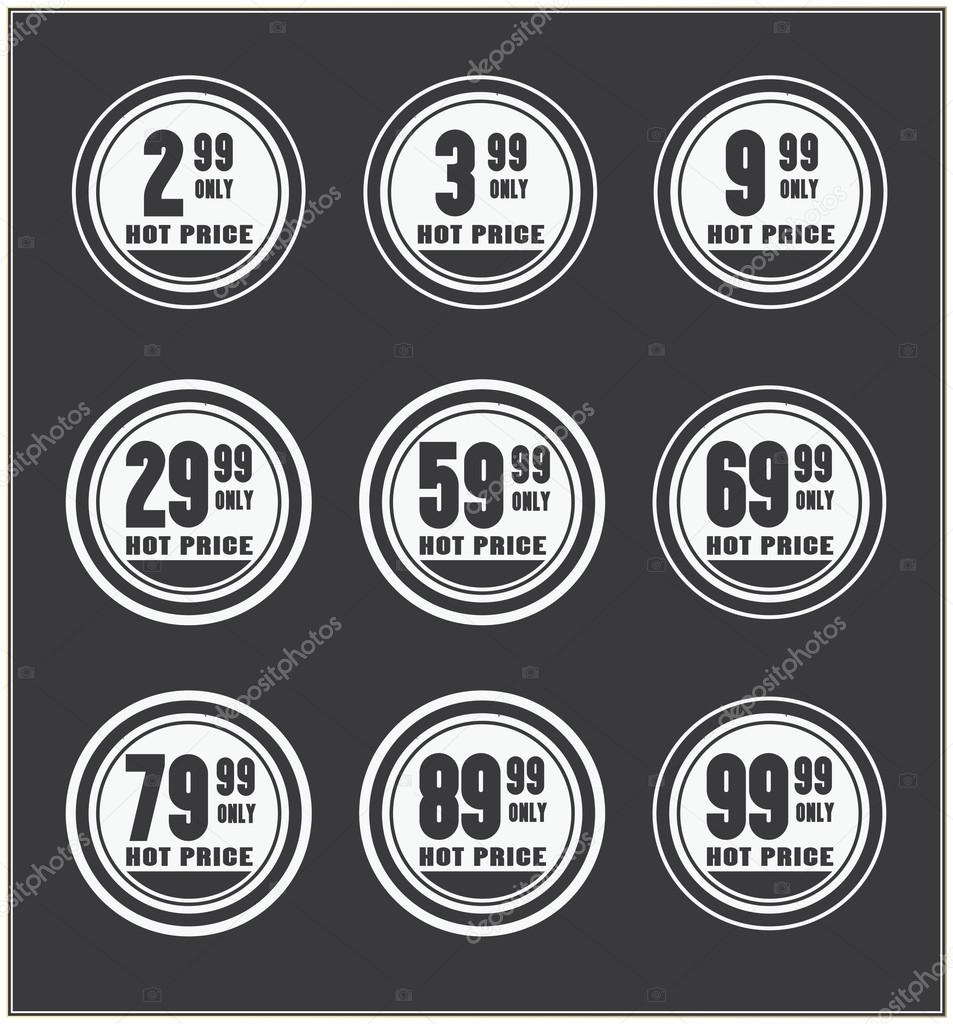 Set of vector price badges. Stock Vector Image by ©Darya_Geraskevich ...