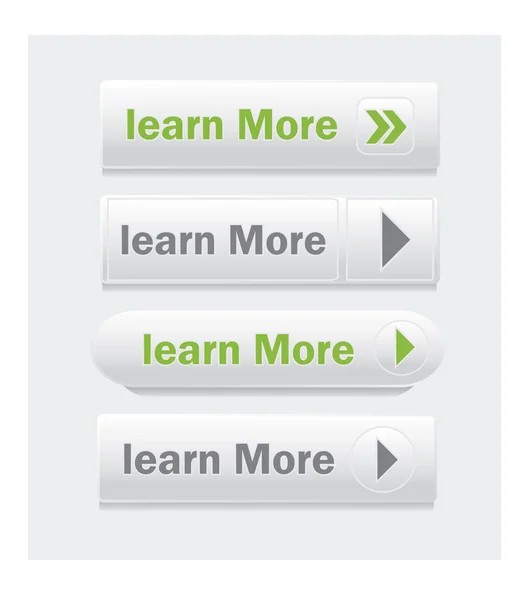 White learn more buttons design set Stock Vector Image by ©Darya ...