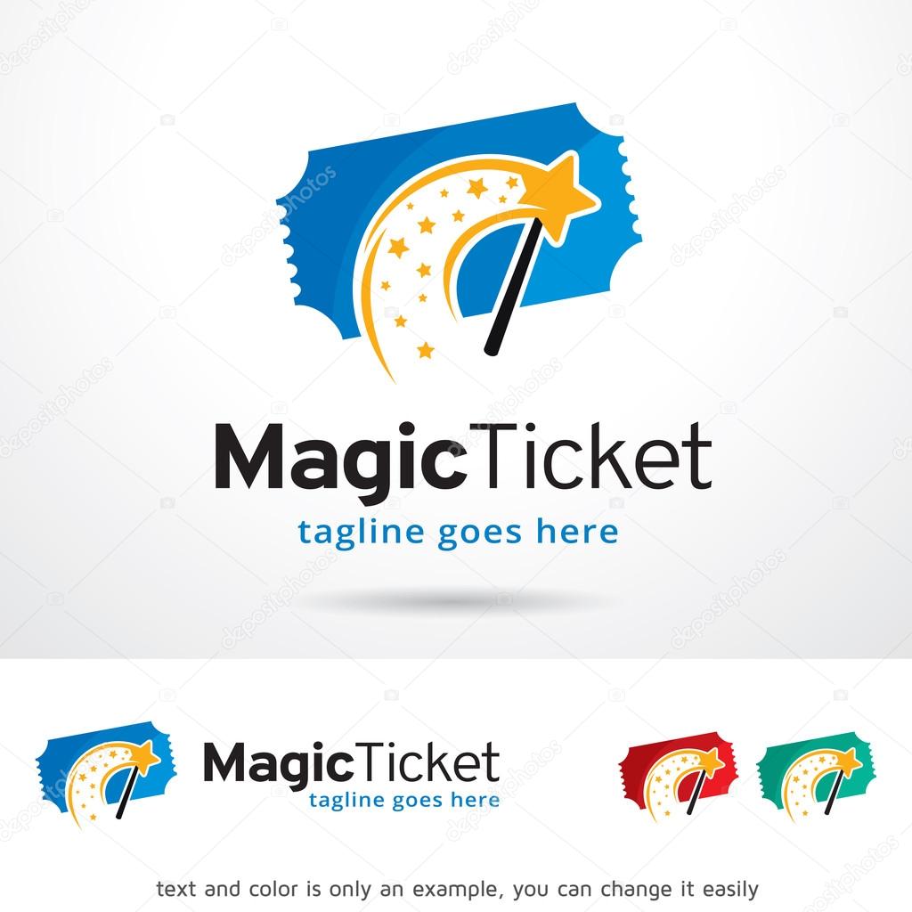 Magic Ticket Logo Template Design Vector Stock Vector Image by ...