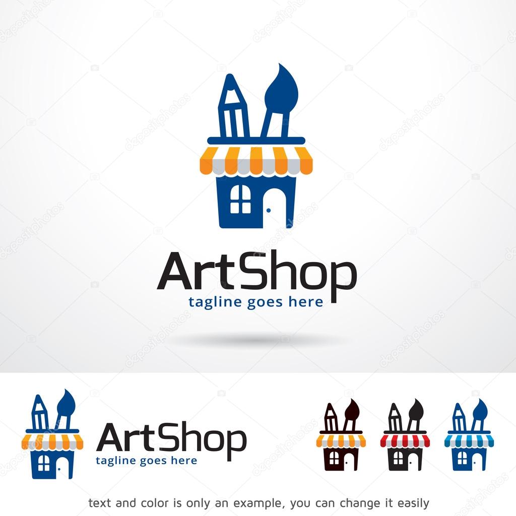 Art Shop Logo Template Design Vector — Stock Vector © gunaonedesign ...