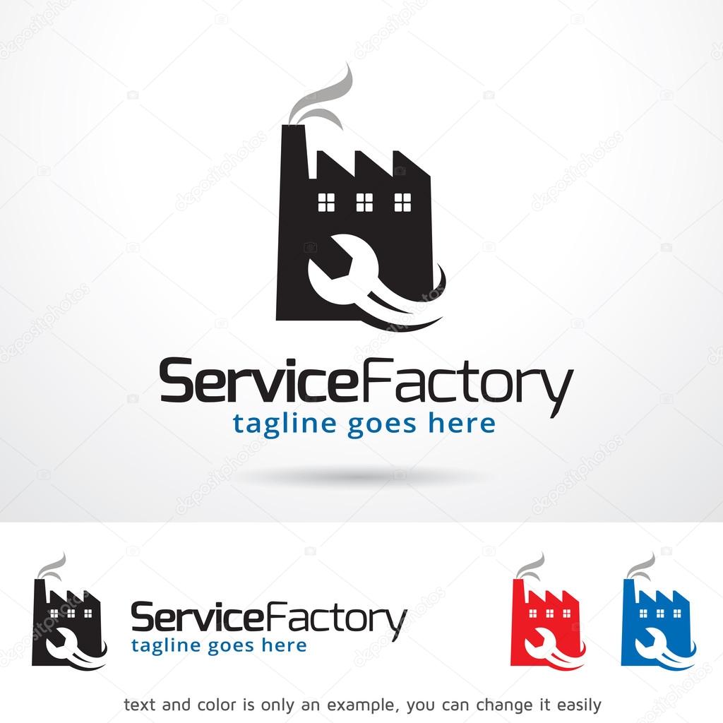 Service Factory Logo Template Design Vector Stock Vector Image by ...