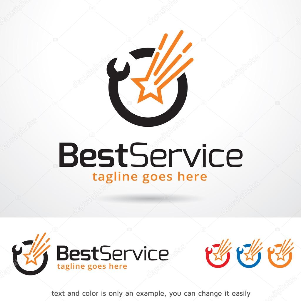Best Service Logo Template Design Vector Stock Vector Image by ...