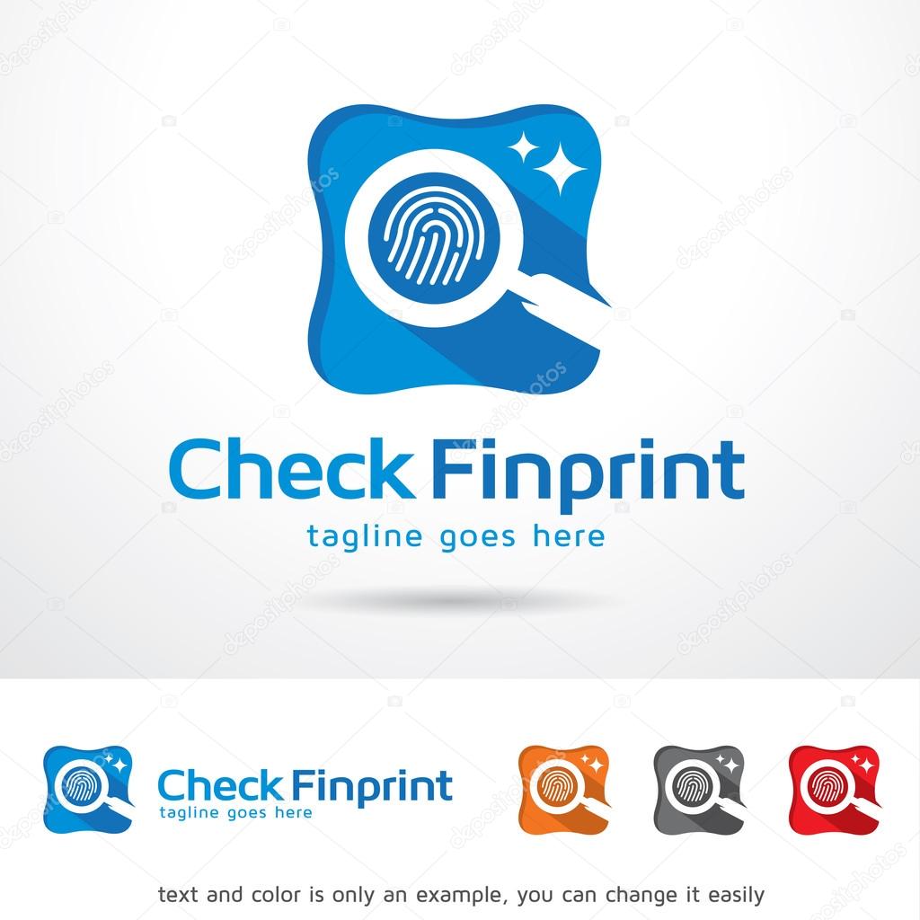FingerPrint Check Logo Template Design Vector Stock Vector Image by ...