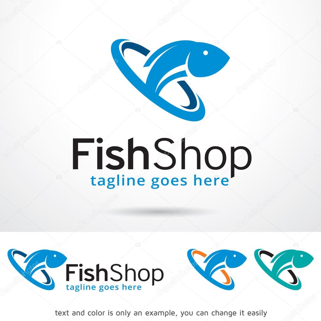 Fish Shop Logo Template Design Vector Stock Vector Image by ...