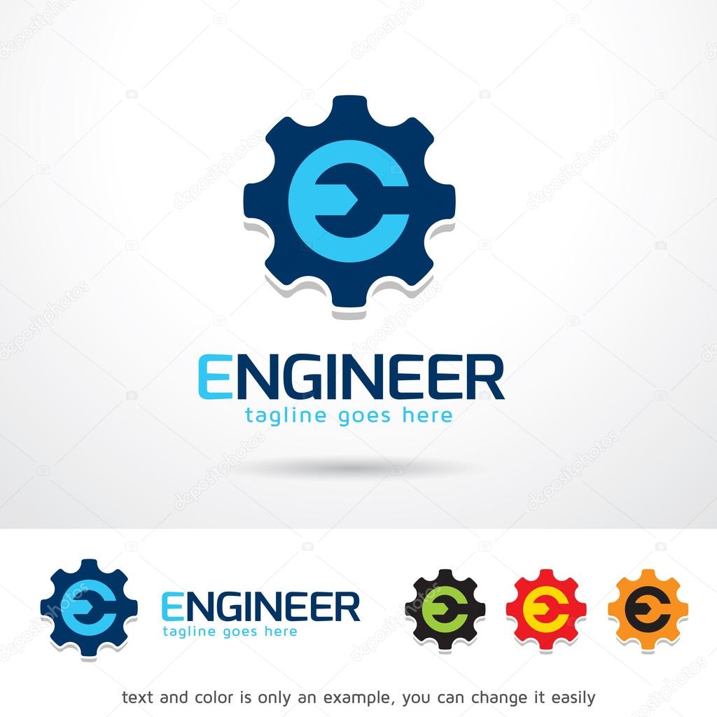 Engineer Letter E Logo Template Design Vector — Stock Vector ...