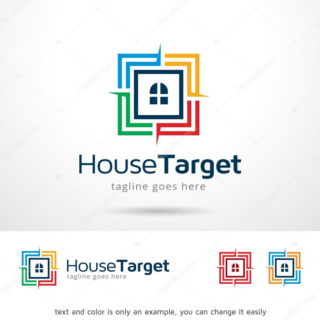 House Target Logo Template Design Vector Stock Vector Image by ...