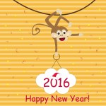 Happy New Year 2016 year of the monkey Stock Illustration by ©tieulong ...