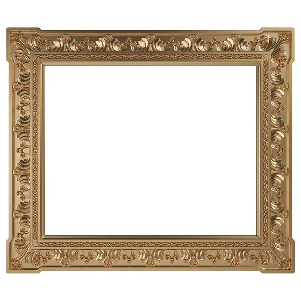 Gold frame. Isolated over white background Stock Photo by ©vasssaa 82955452