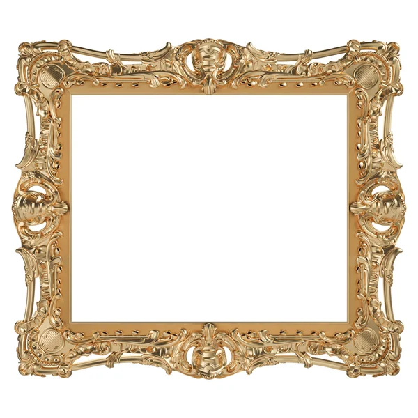 Gold frame. Isolated over white background Stock Photo by ©vasssaa 82955452