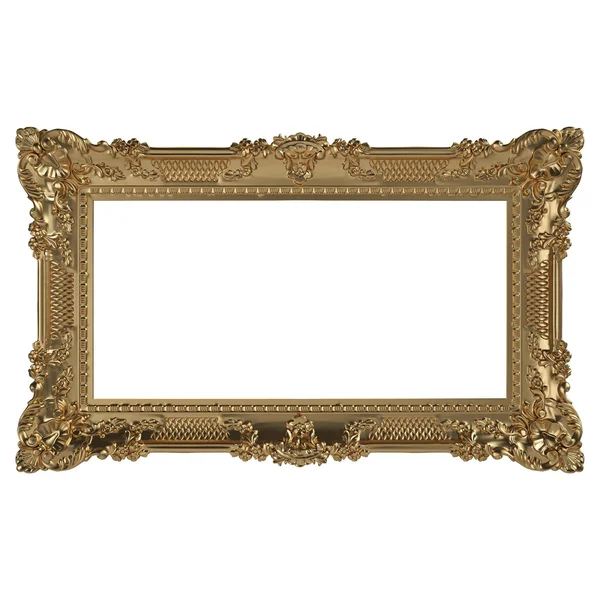 Gold frame. Isolated over white background Stock Photo by ©vasssaa 82955452