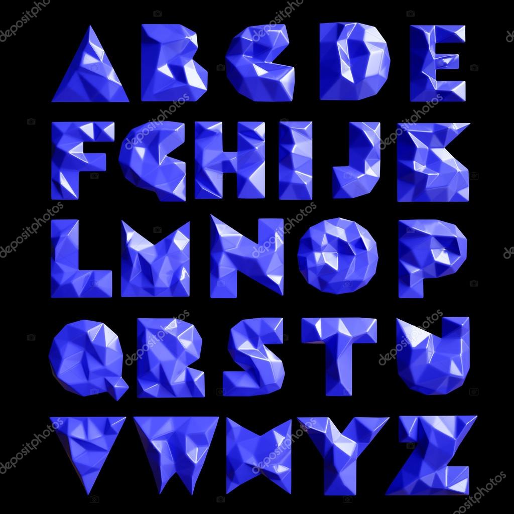3d conjunto de formas geométricas letras alfabeto 2023