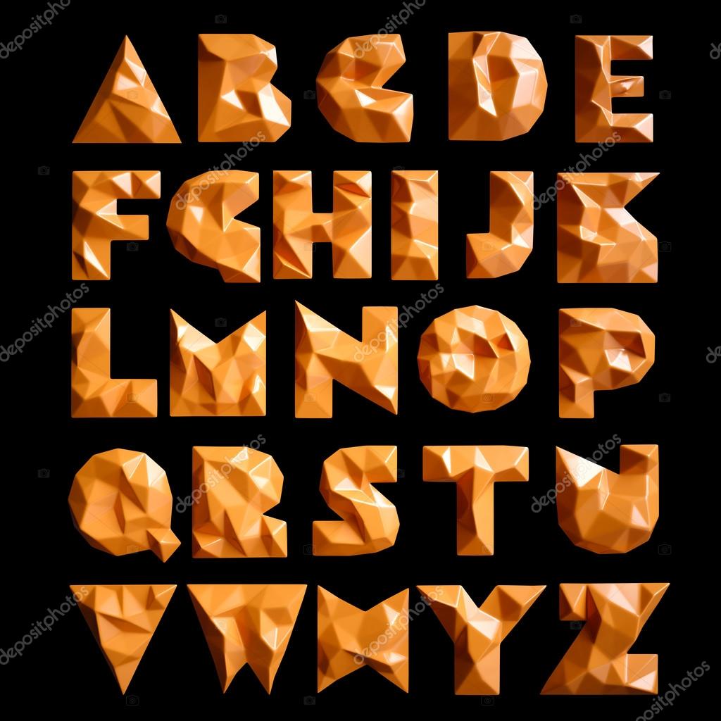 3d set geometric shapes alphabet letters Stock Photo by ©vasssaa 90957706