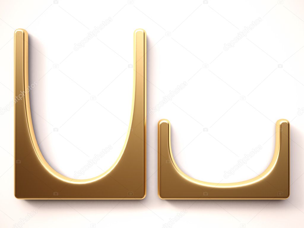 Gold letters on a white background — Stock Photo © vasssaa #92980844