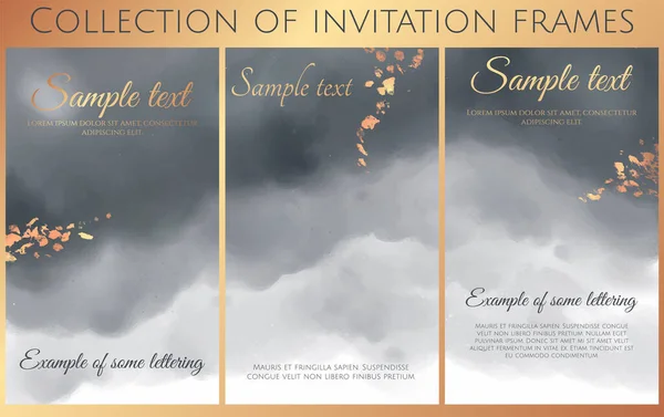 Collection Invitation Templates Simple Branches Vector Stock Vector by ...