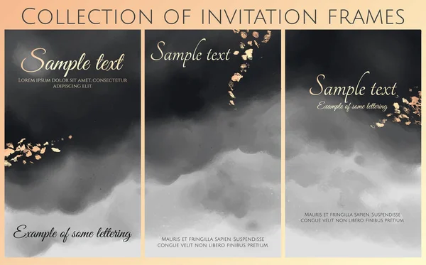 Collection Invitation Templates Simple Branches Vector Stock Vector by ...