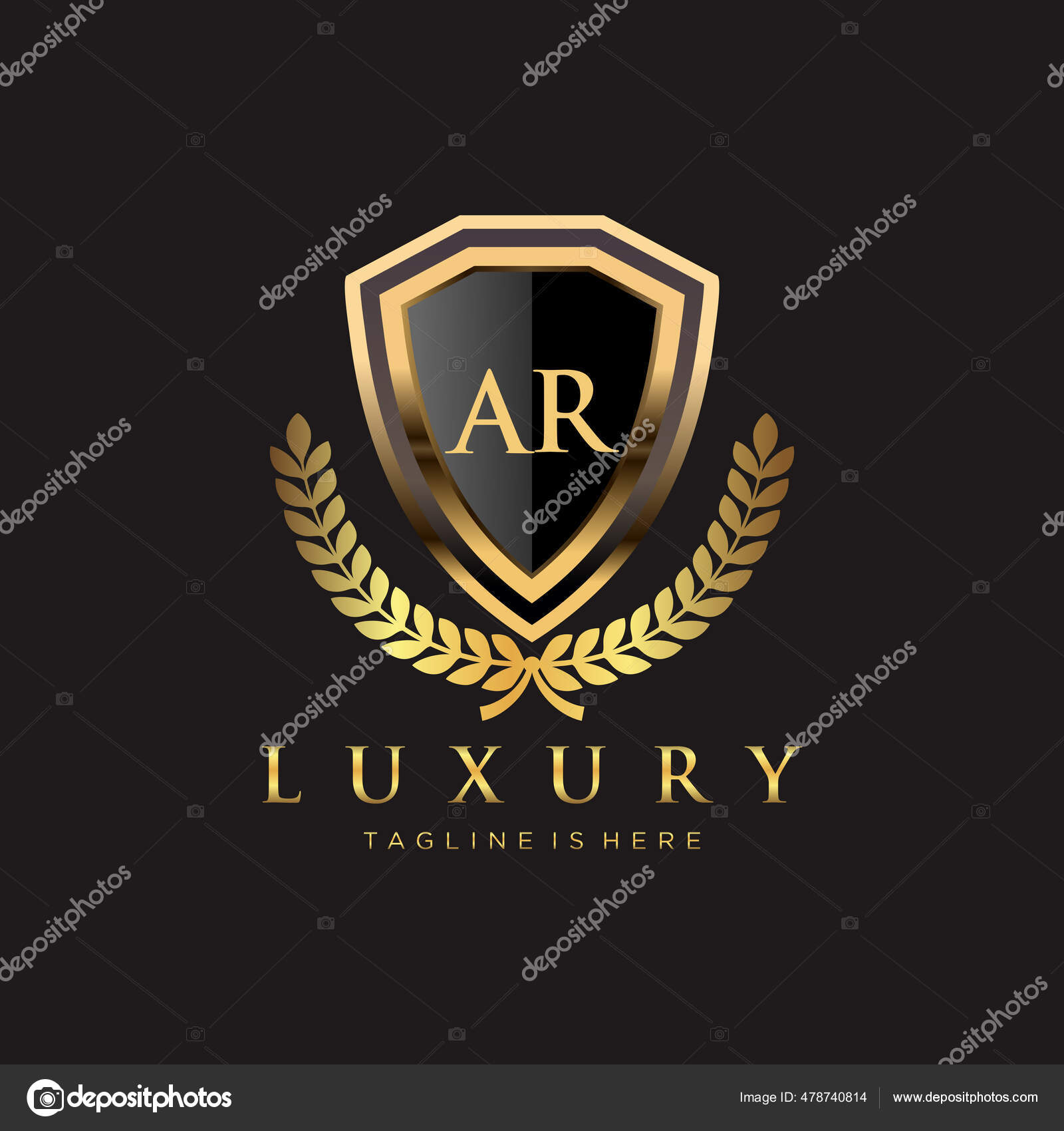 Letter Initial Royal Luxury Logo Template Stock Vector Image by ...