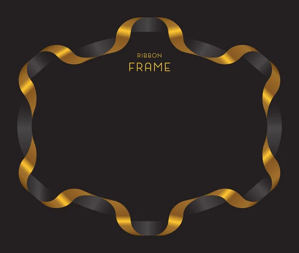 Gold ribbon border Vector Art Stock Images | Depositphotos