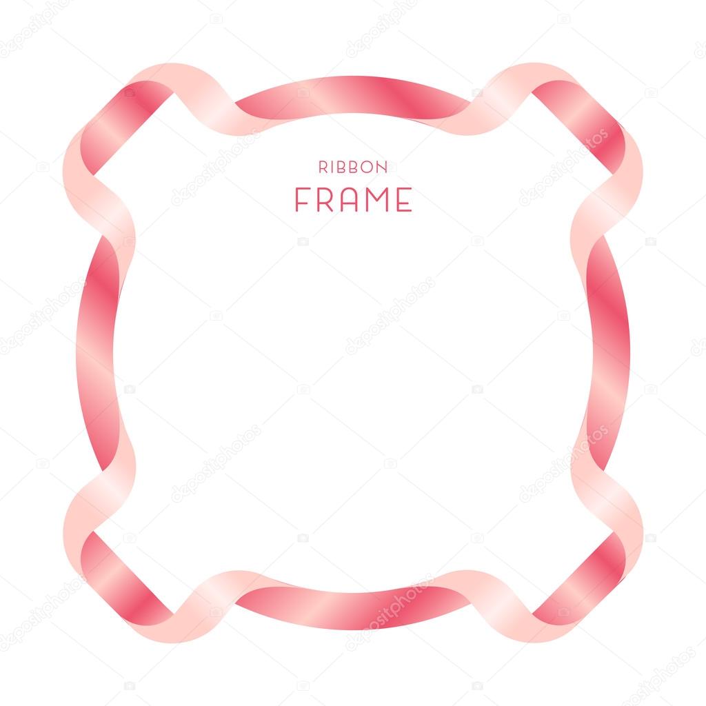 Cute Pink Ribbon Borders