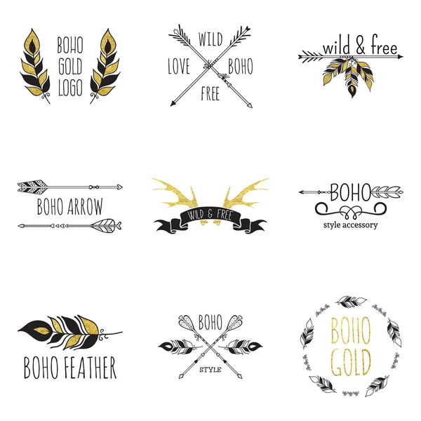 Boho logo design Vector Art Stock Images | Depositphotos