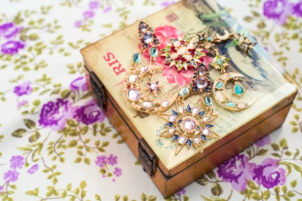 Sun and moon earrings in vintage style. magic accessories and the ...