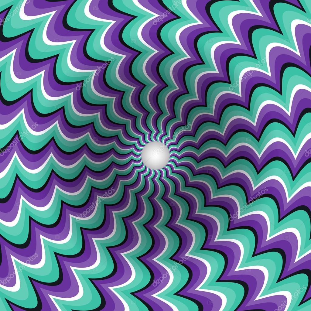 Meandering strips funnel Optical illusion illustration Stock Vector ...