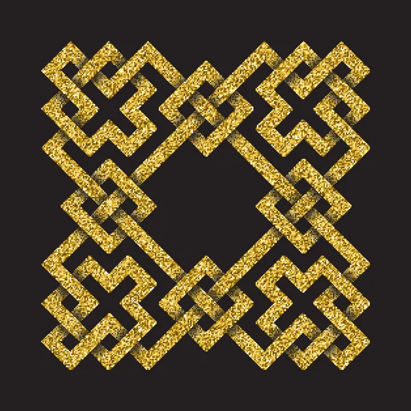 Golden Glittering Logo Symbol Celtic Style Black Background Tribal Symbol Stock Vector Image by ...