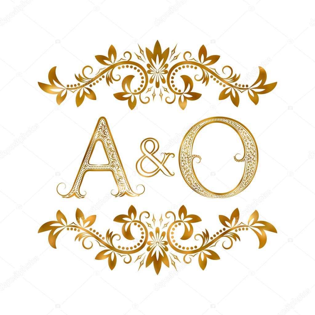 A&O vintage initials logo symbol. — Stock Vector © vectordivider #115447218